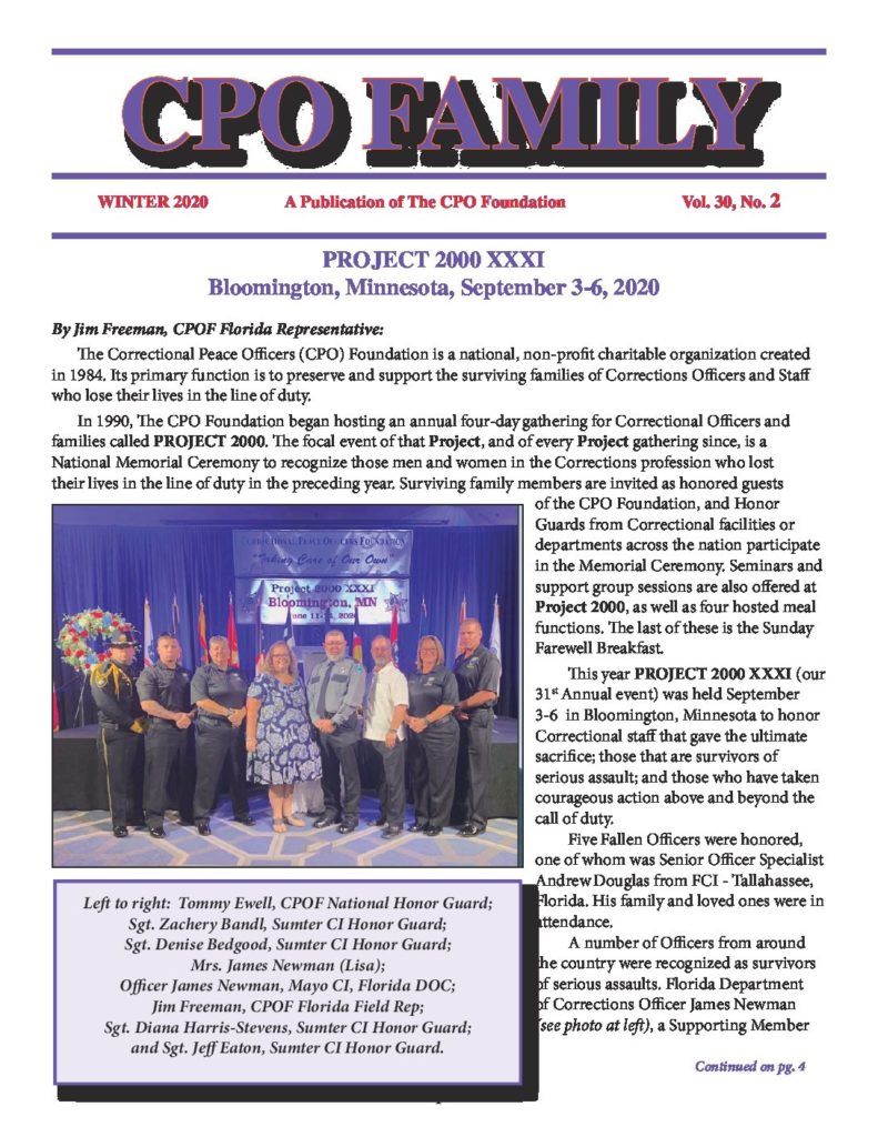 Family Magazine • Correctional Peace Officers Foundation